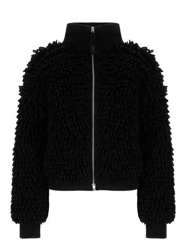 Moncler Textured Zip Up Jacket - Multicolor