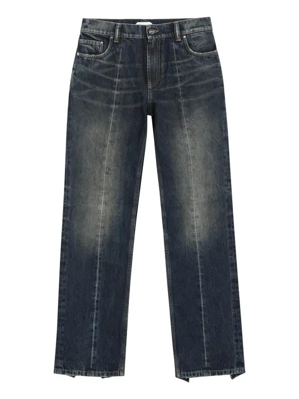 Versace Washed Regular-fit Cotton Jeans - Blue