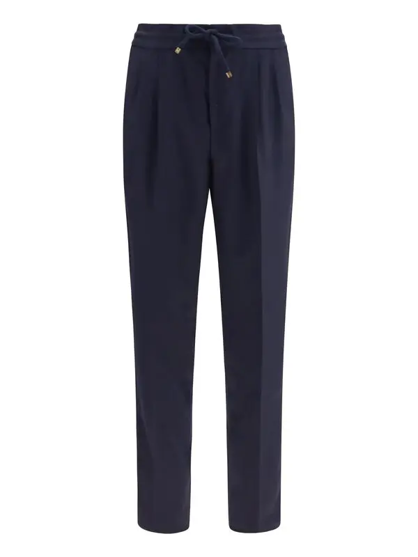 Brunello Cucinelli Virgin Wool Pants - Blue