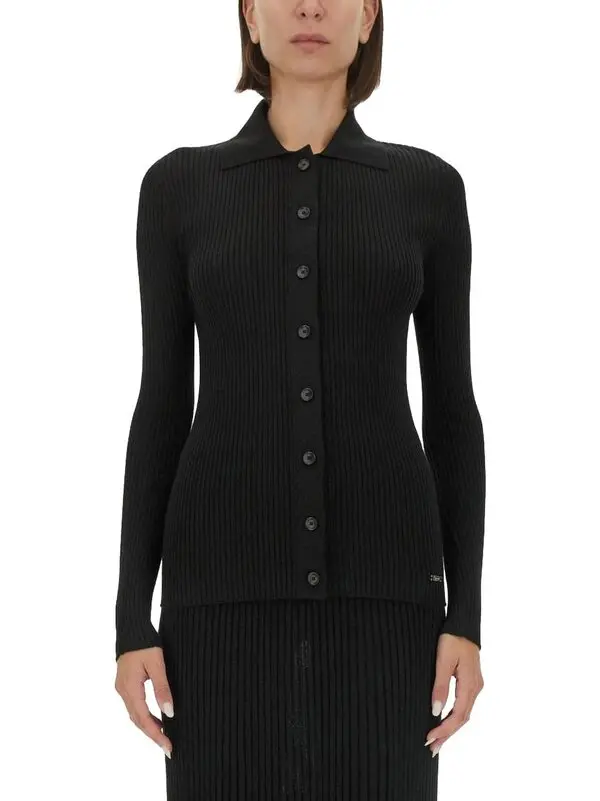 Kiton Ribbed Polo Sweater - Black