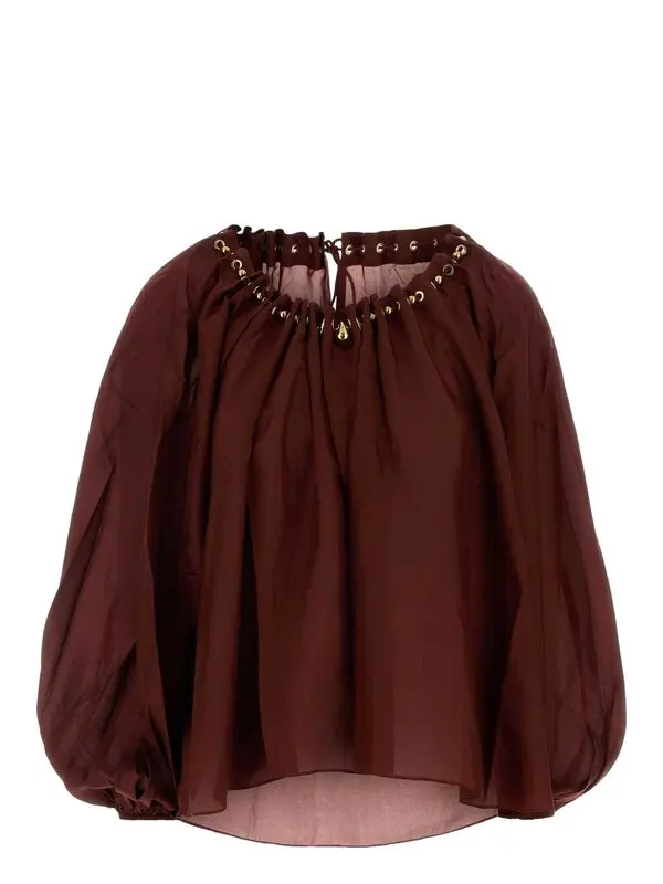 Zimmermann Silk Aster Blouse - Red