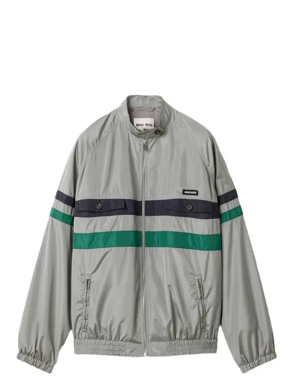 Miu Miu Tech Silk Blouson Jacket - Multicolor