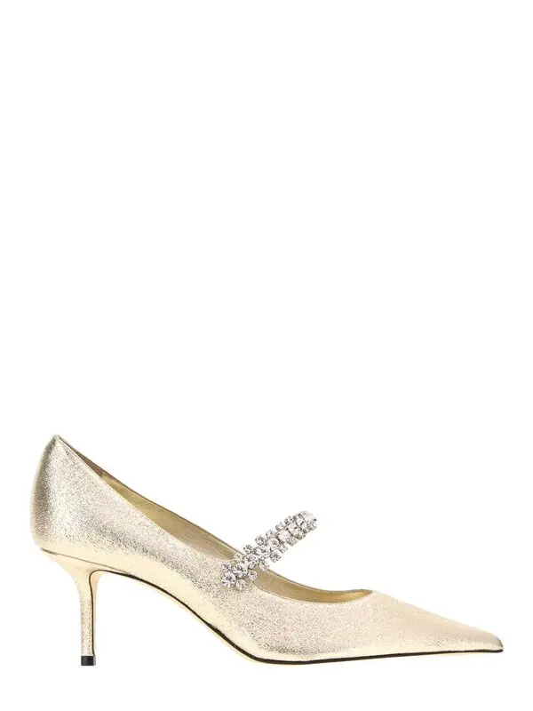 JIMMY CHOO Fabric Bing Pumps - Gold
