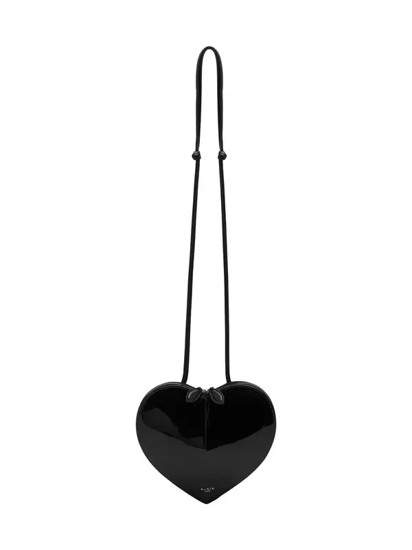 Alaïa Le Coeur Patent Leather Bag - Black