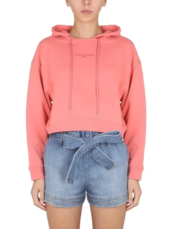 Stella McCartney Sweatshirt With Logo Embroidery - Pink