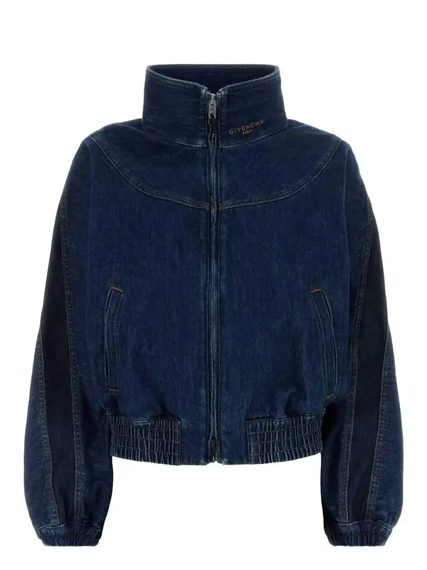 Givenchy Denim Bomber Jacket - Blue