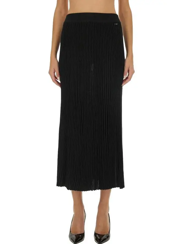 Kiton Knit Skirt - Black