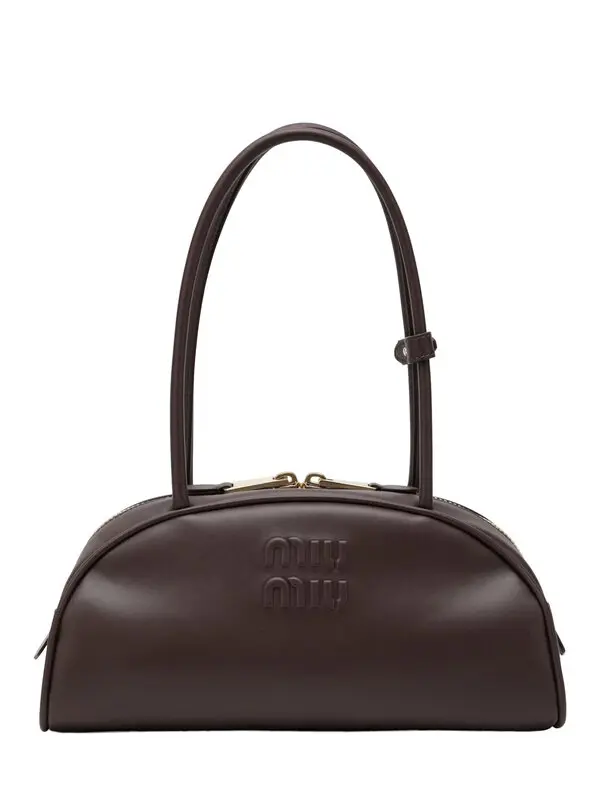 Miu Miu Beau Shoulder Bag In Radica Leather - Brown