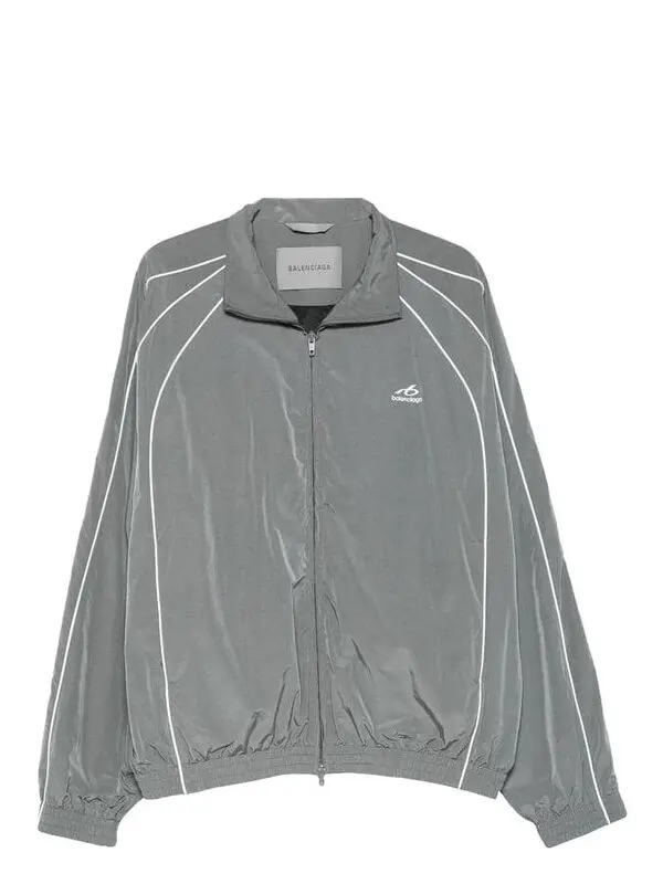 Balenciaga Piping Detail Zip Fastening Windbreaker - Gray