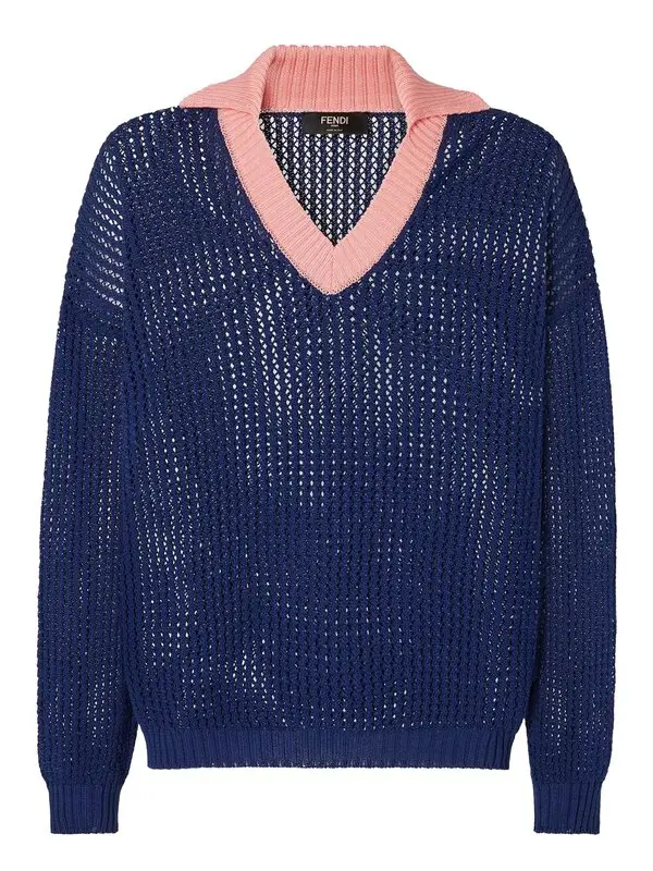 Fendi Cotton Jumper - Blue