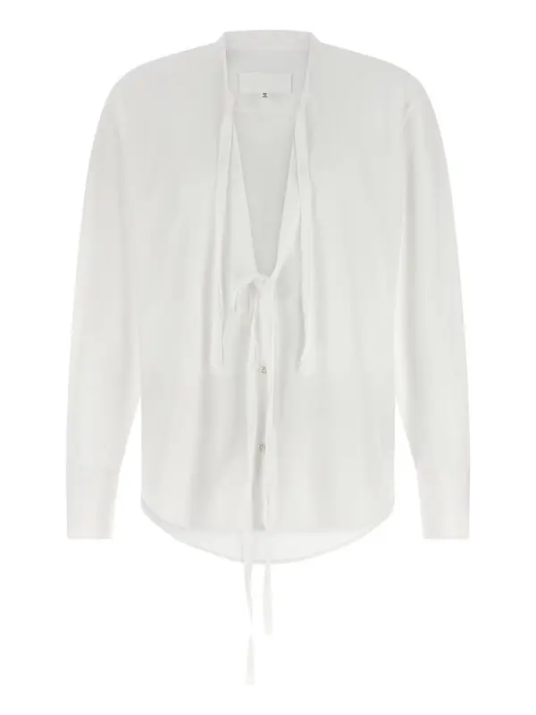 MAISON MARGIELA Raw Cut Hem Shirt - White