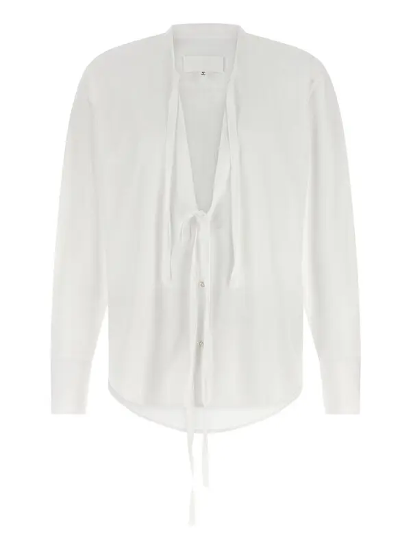 MAISON MARGIELA Raw Cut Hem Shirt - White