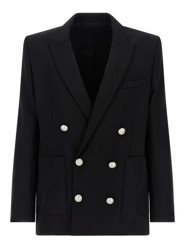 Balmain Grain De Poudre Blazer - Black