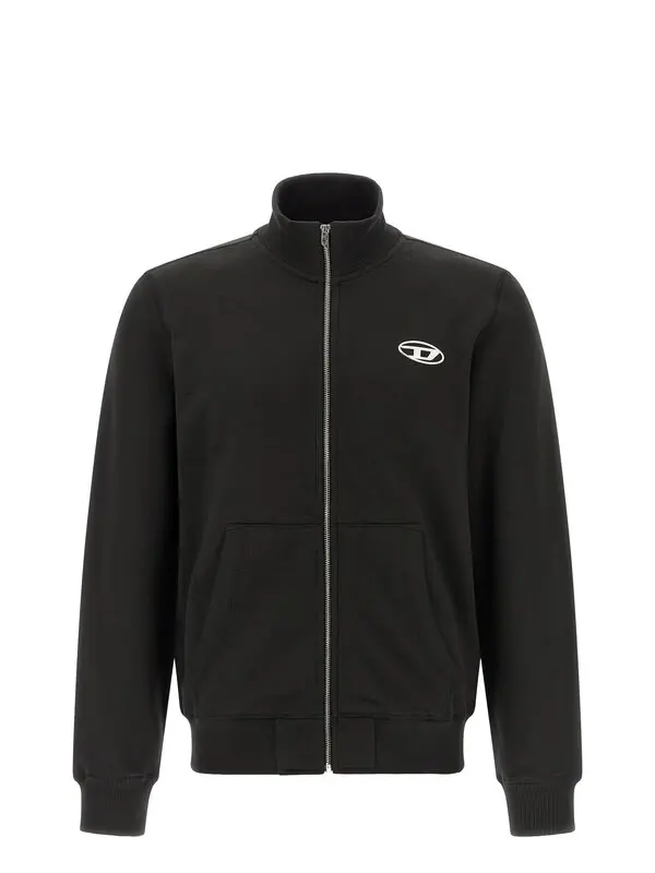 DIESEL® S-ginn-zip-iod Sweatshirt - Black