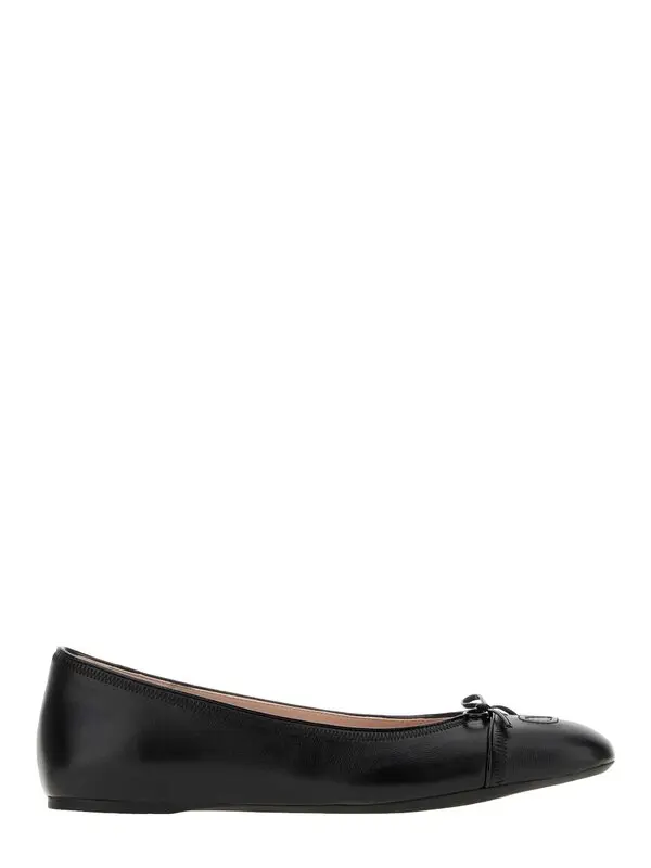 Valentino Garavani Leather Vlogo Signature Ballerinas - Black