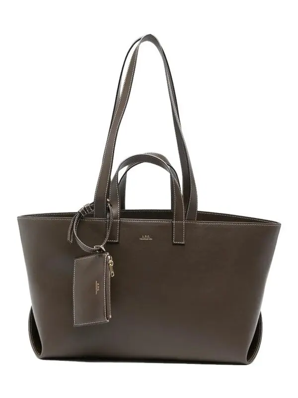 A.p.c. Leather Tote - Brown