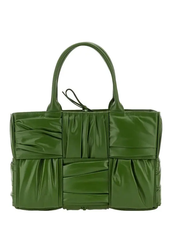Bottega Veneta Leather Small Bow Tote Bag - Green