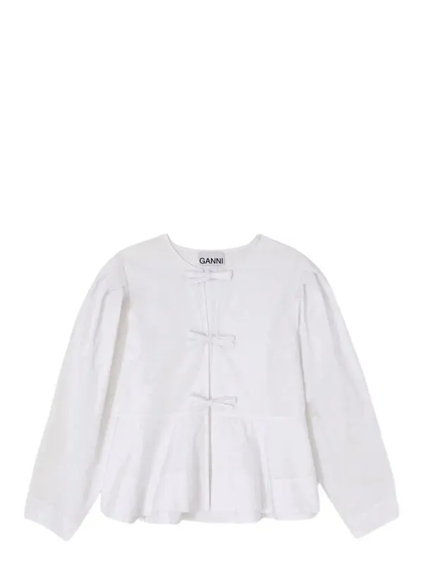 GANNI Organic Cotton Poplin Blouse - Multicolor