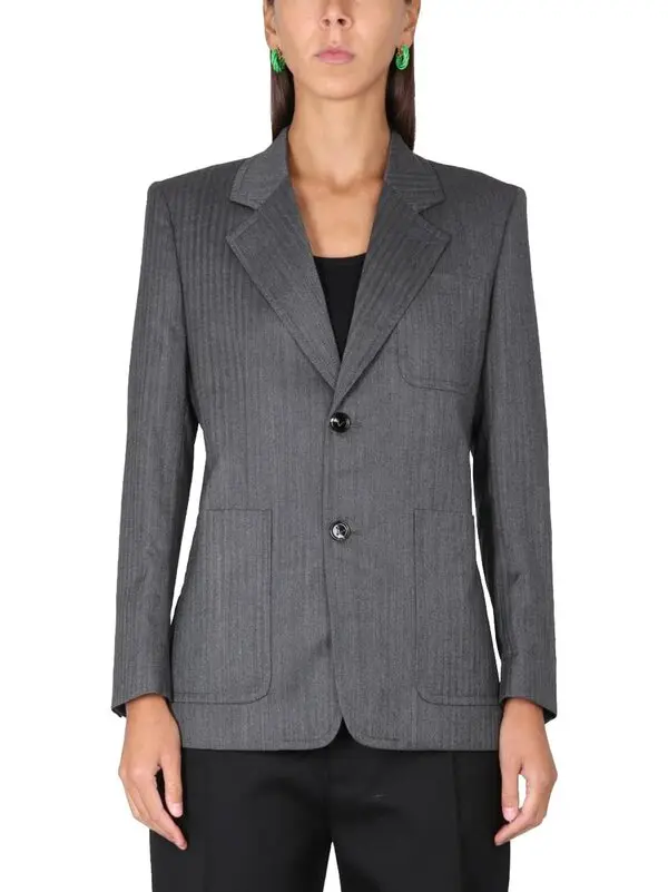 Bottega Veneta Chevron Pattern Jacket - Multicolor