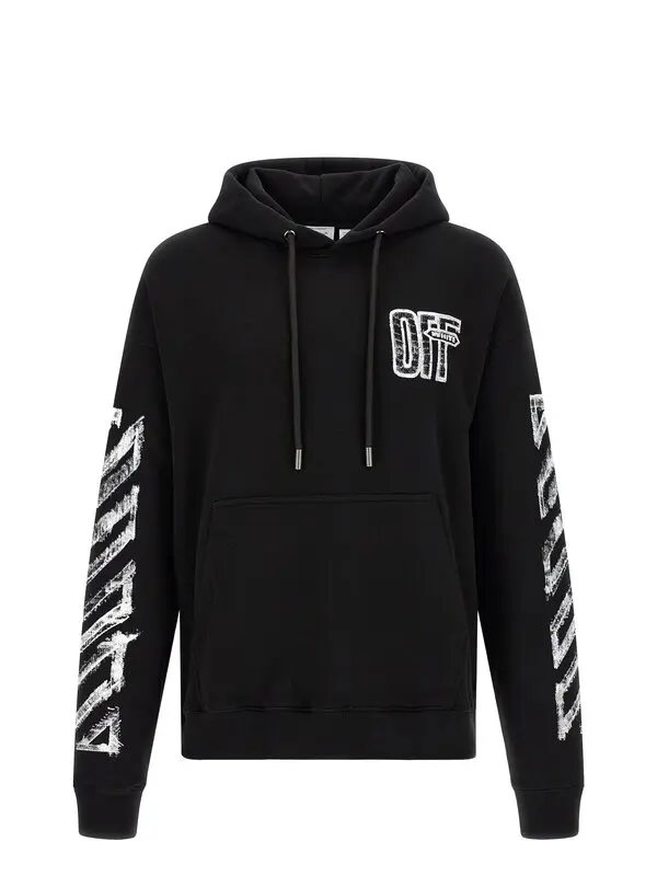 Off-White Motion Arrow Skate Hooded Sweatshirt - Black