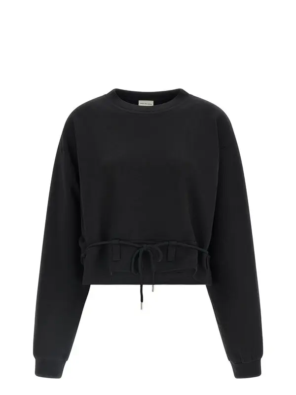 Dries Van Noten Hasterfiela Cotton Sweatshirt - Black