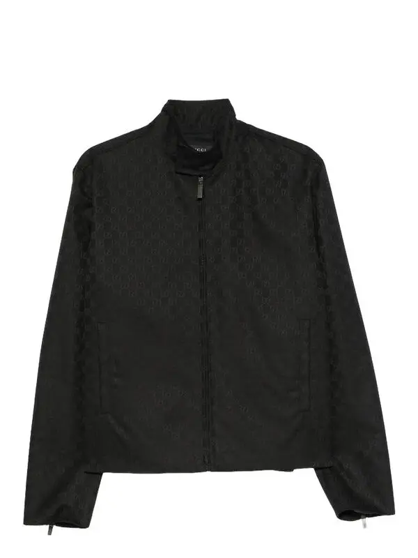 Gucci Gg Pattern Lightweight Jacket - Black