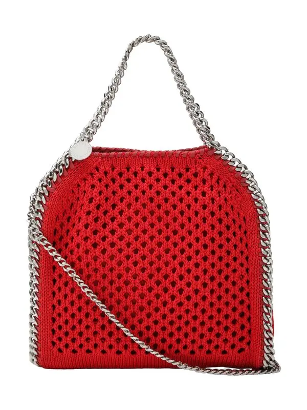 Stella McCartney Falabella Mini Tote Bag In Mesh - Red