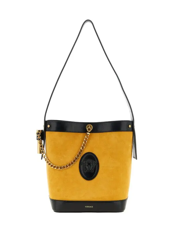 Versace Pivot Bucket Bag - Yellow
