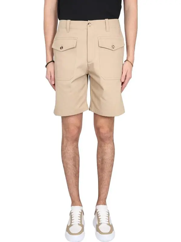Alexander McQueen Cargo Bermuda Shorts - Cream