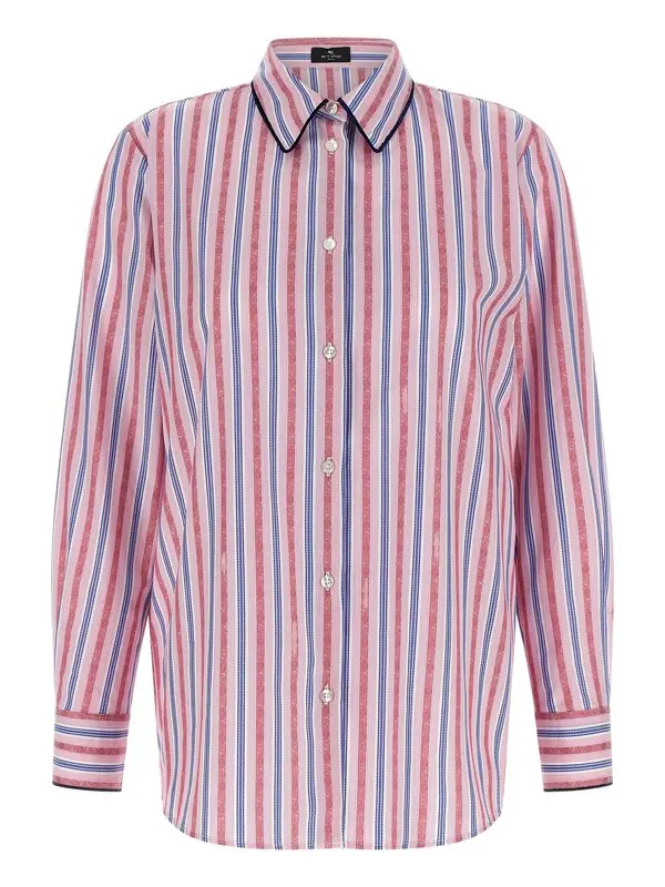Etro Cotton Jacquard Fil Coupé Shirt - Multicolor