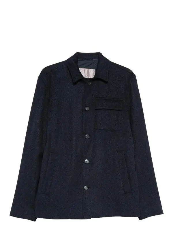 Herno Cashmere-wool Blend Shirt Jacket - Blue