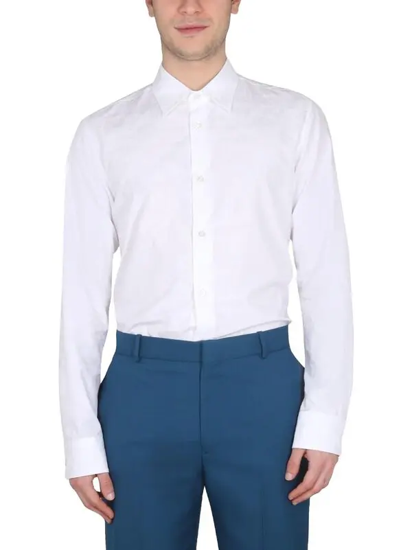 Alexander McQueen Graffiti Logo Shirt - White