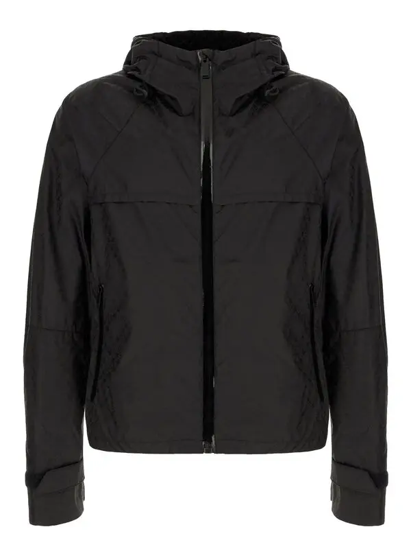 Alexander McQueen Hooded Windbreaker Jacket - Multicolor