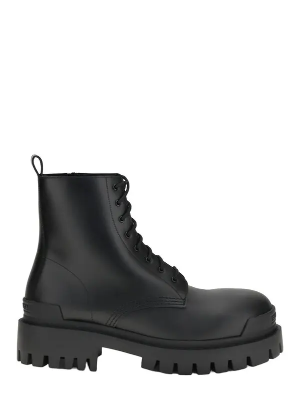 Balenciaga Strike Lace-up Boots - Black