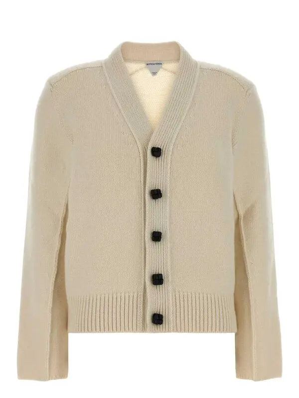Bottega Veneta Wool Blend Cardigan - White