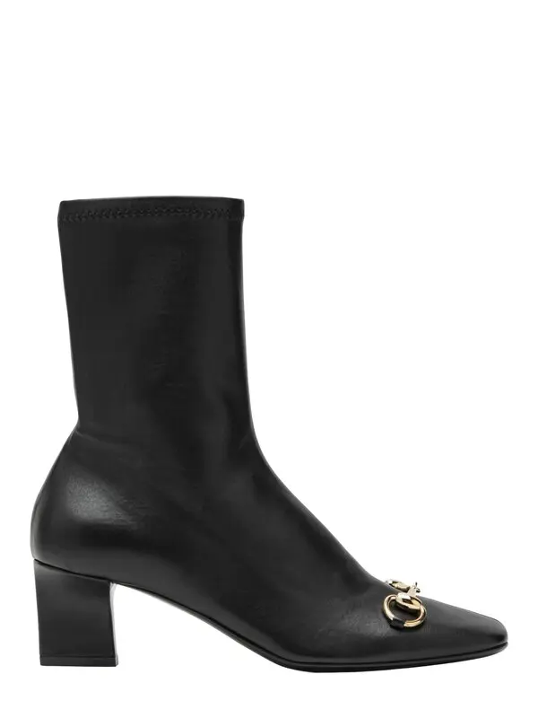 Gucci Signora Ankle Boots With Horsebit - Black