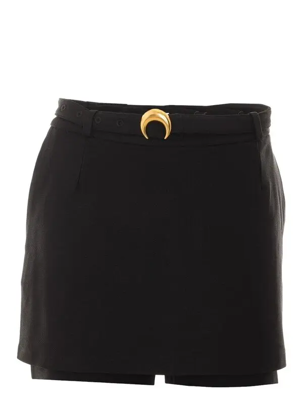 MARINE SERRE Belted Shorts - Black