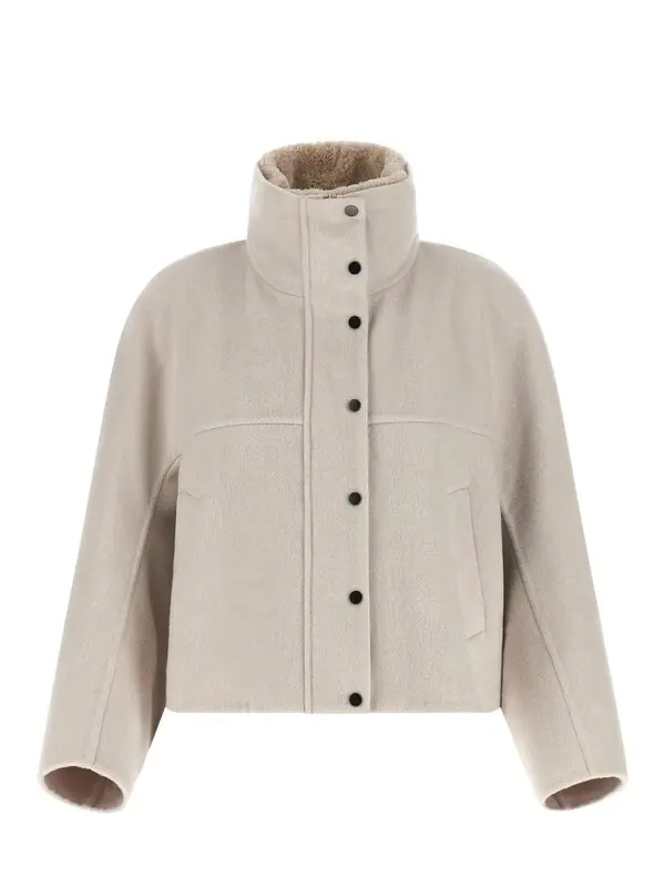 Brunello Cucinelli Cropped Coat - Gray