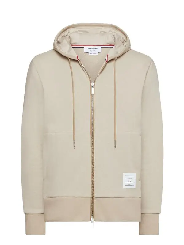 Thom Browne 4-bar Signature Hoodie - Cream