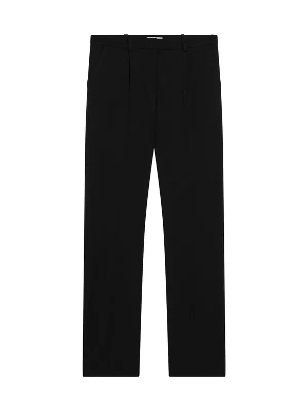Balenciaga Slim Tailored Trousers In Stretch Wool Twill - Black
