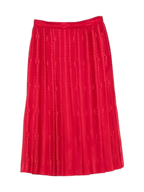 Gucci Silk Midi Skirt - Multicolor