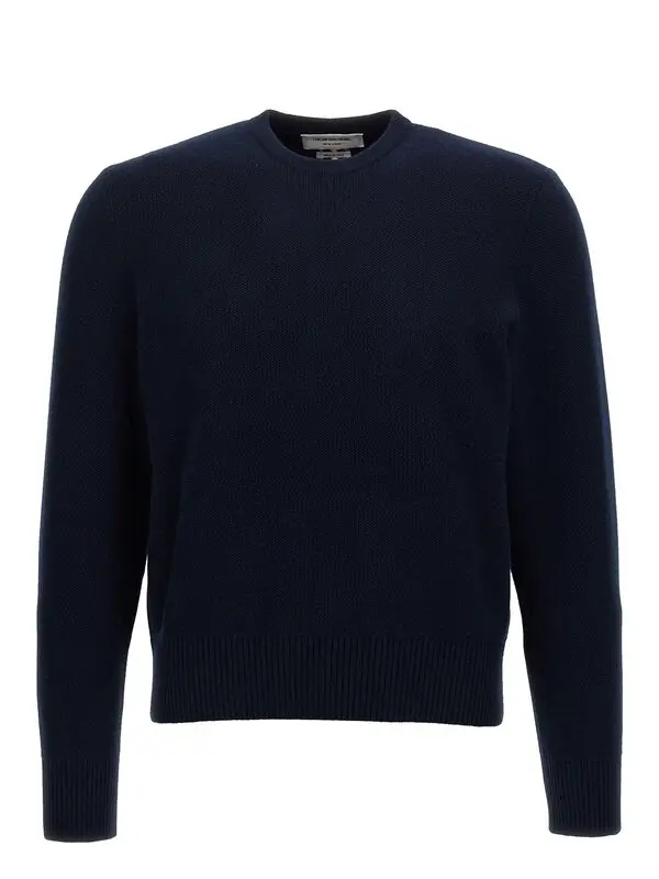 Thom Browne Rwb Intarsia Wool Sweater - Blue