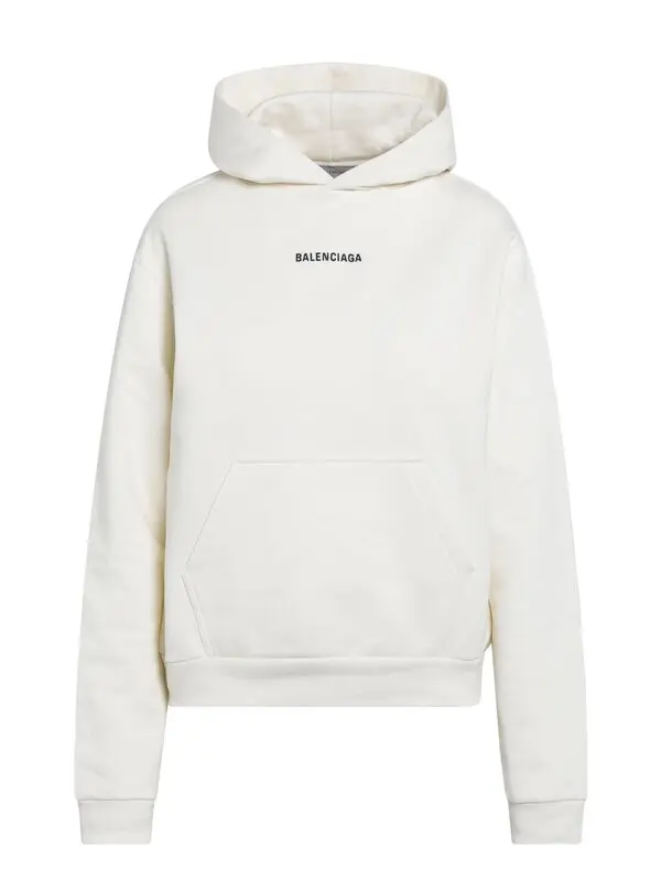 Balenciaga Embroidered Hoodie - White
