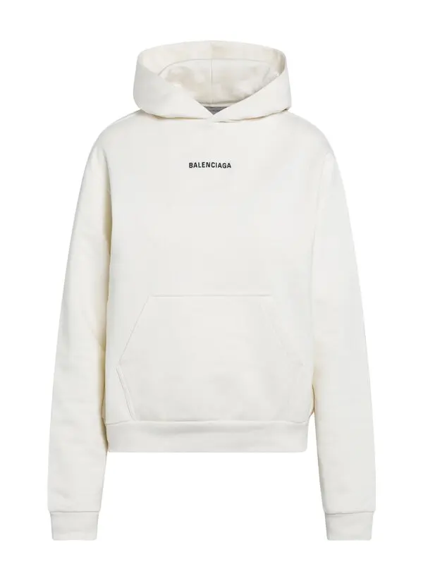 Balenciaga Embroidered Hoodie - White