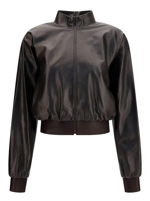 Gucci Soft Nappa Bomber Jacket - Brown