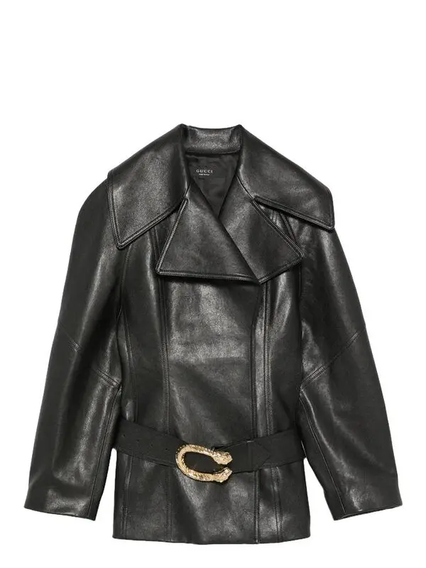 Gucci Leather Jacket - Black