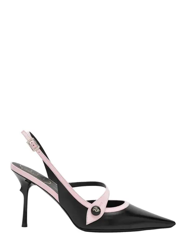 ROGER VIVIER Leather Slingback Pumps - Black