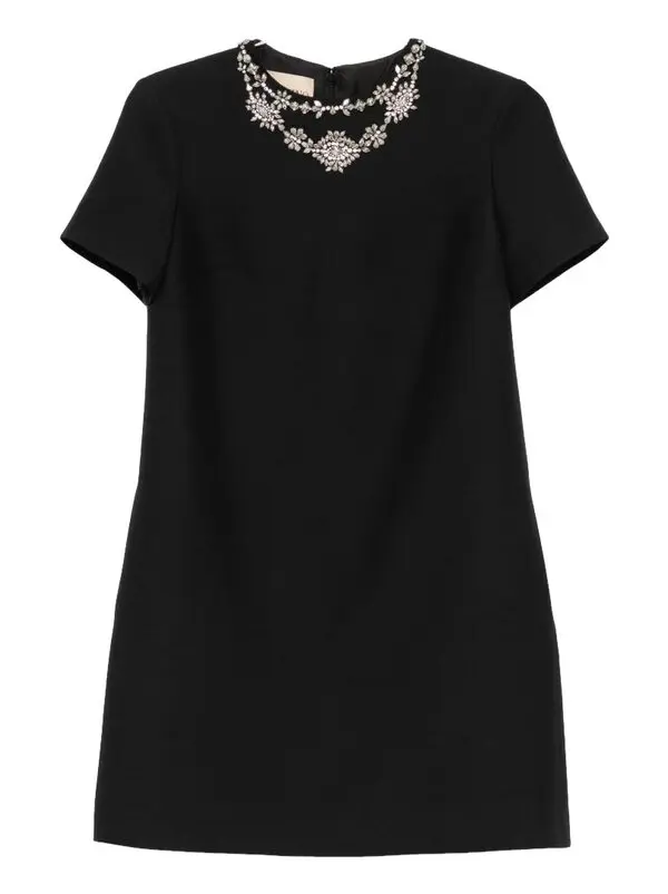 Valentino Garavani Wool And Silk Blend Mini Dress - Multicolor