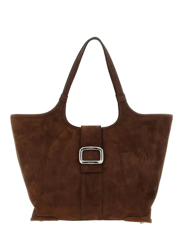 ROGER VIVIER Medium 'viv' Choc' Shopping Bag - Brown