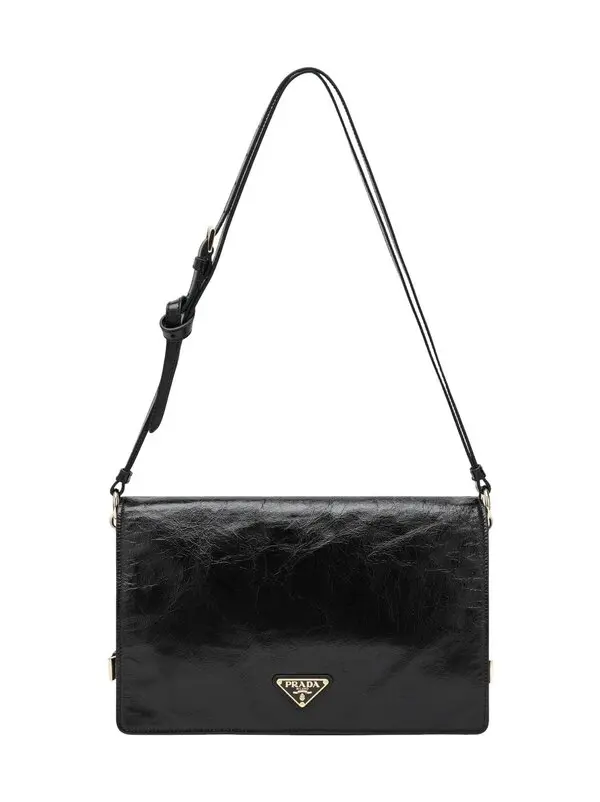 Prada Medium Shoulder Bag In Leather - Black